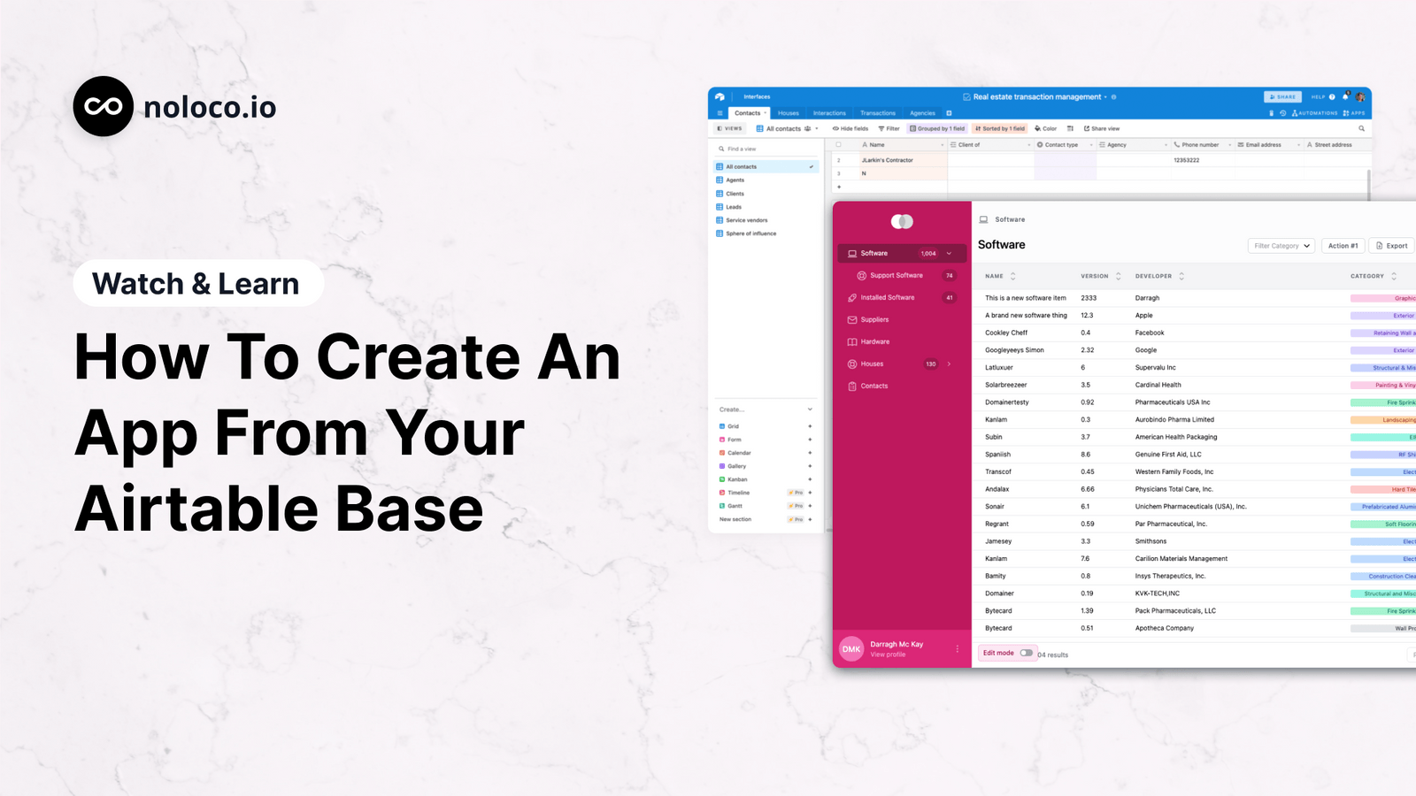 Build your no-code web app with Noloco